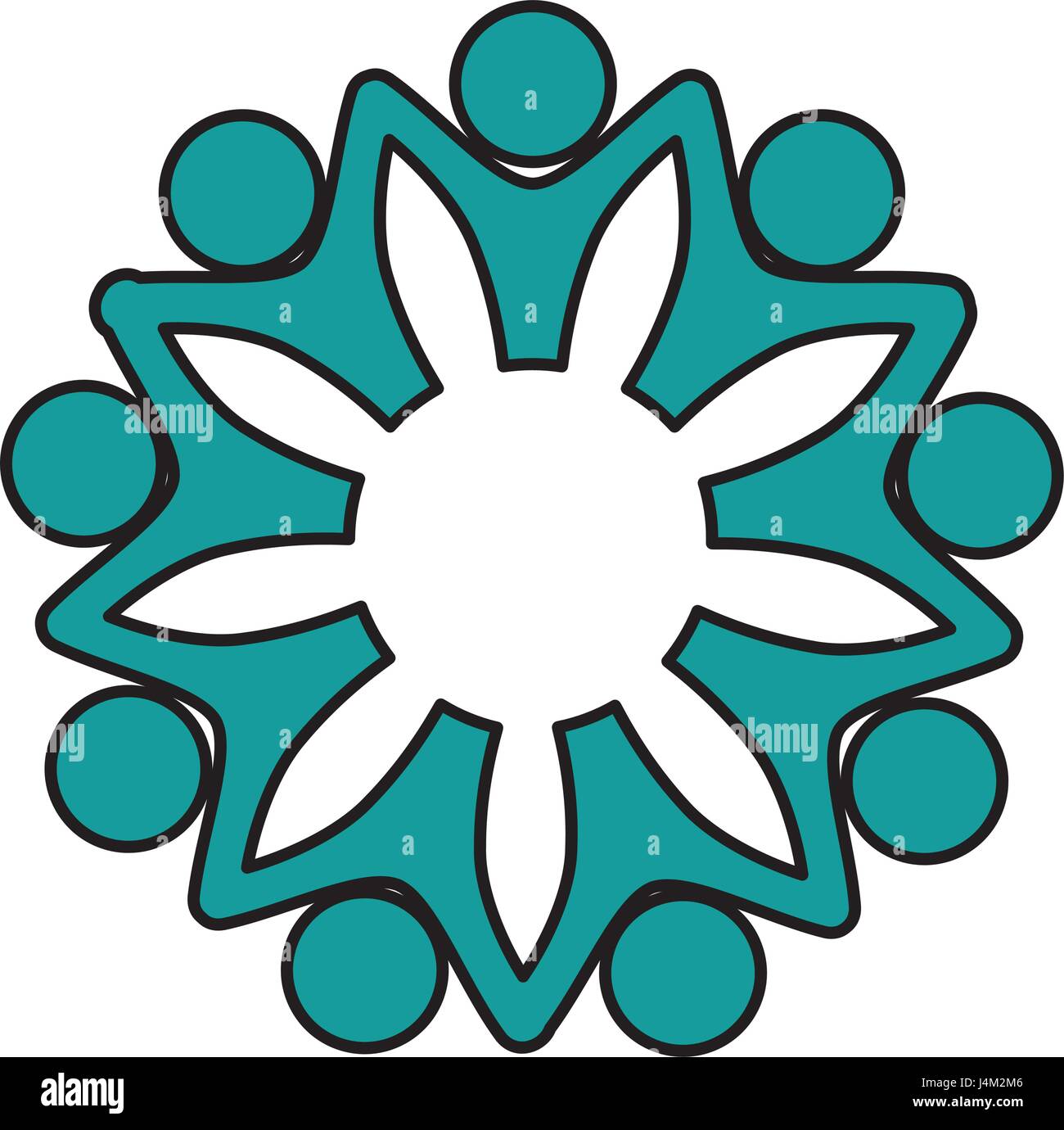 Teamwork abstract symbol Stock Vector Image & Art - Alamy