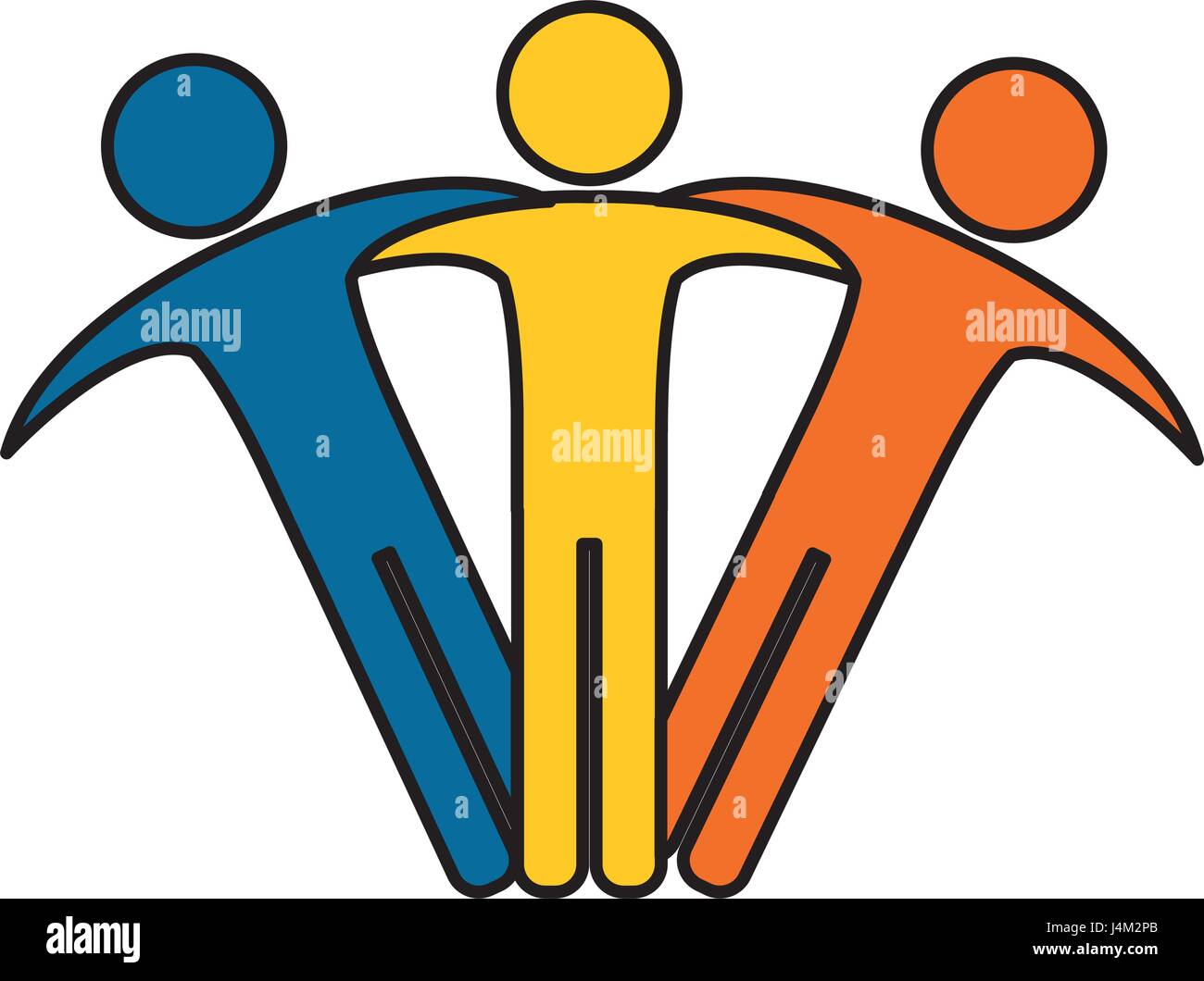 Teamwork abstract symbol Stock Vector Image & Art - Alamy