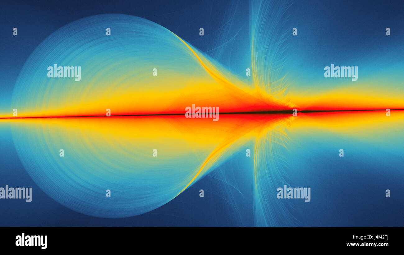 Colorful abstract illustartion looks like space planets motion and wave ...