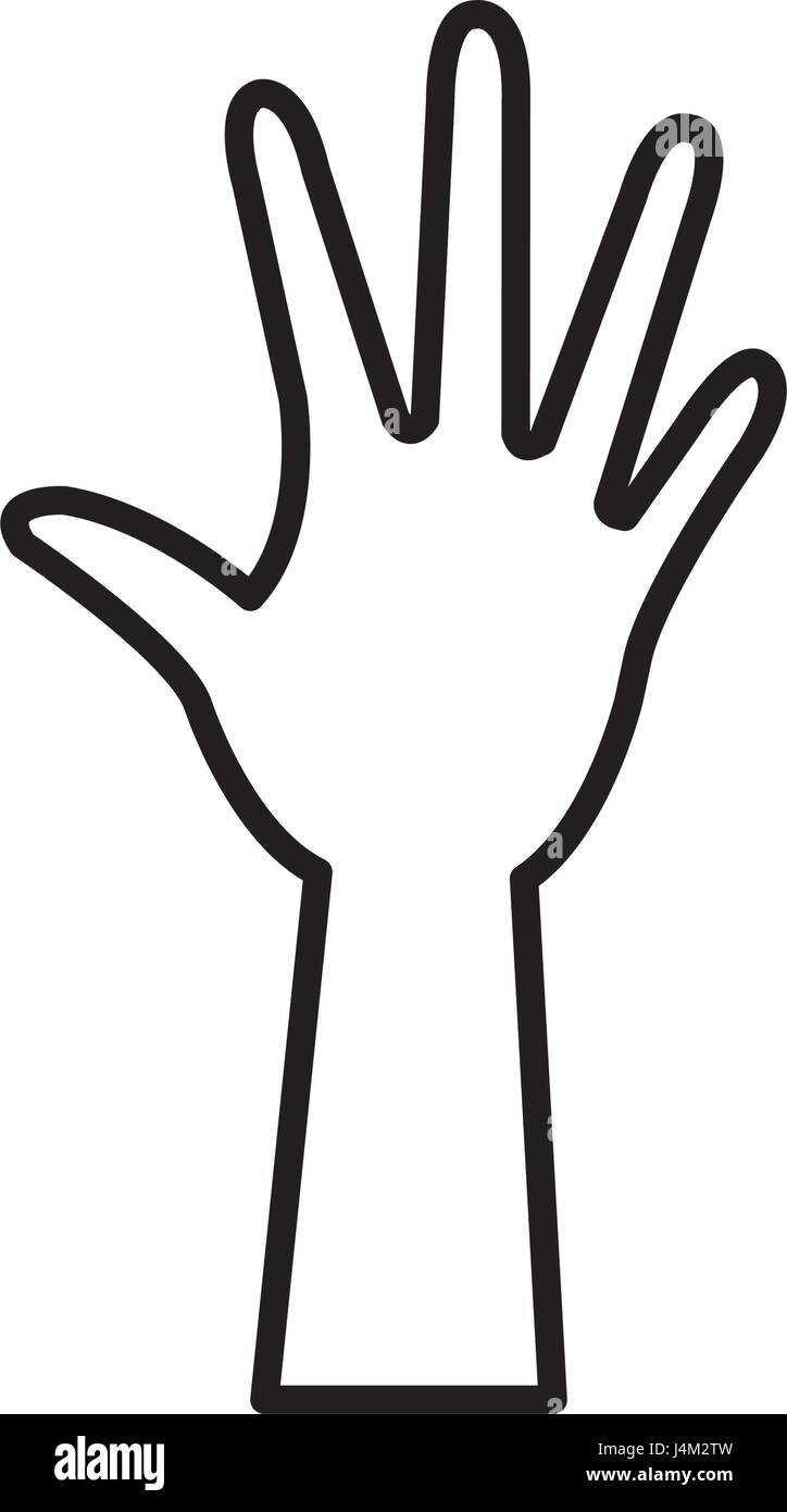 Hand up symbol Stock Vector Image & Art - Alamy
