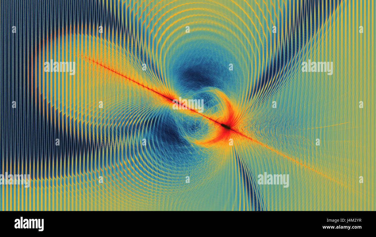 Colorful abstract illustartion looks like space planets motion and wave ...