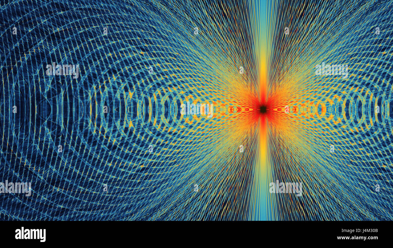 Colorful abstract illustartion looks like space planets motion and wave ...