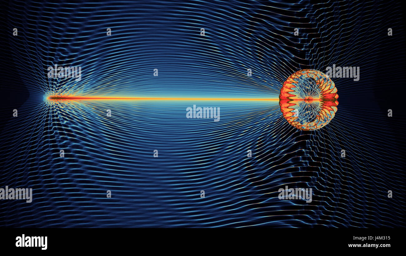 Colorful abstract illustartion looks like space planets motion and wave ...