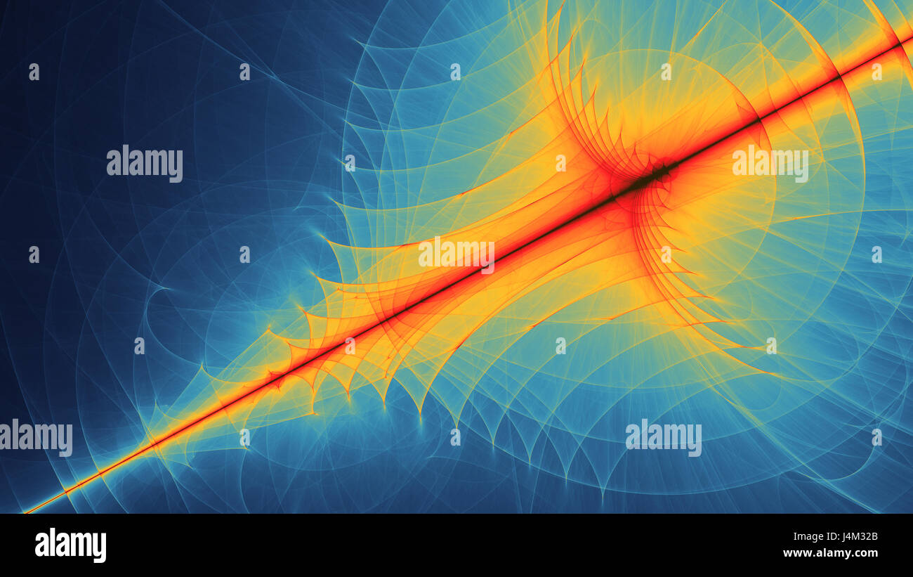Colorful abstract illustartion looks like space planets motion and wave ...