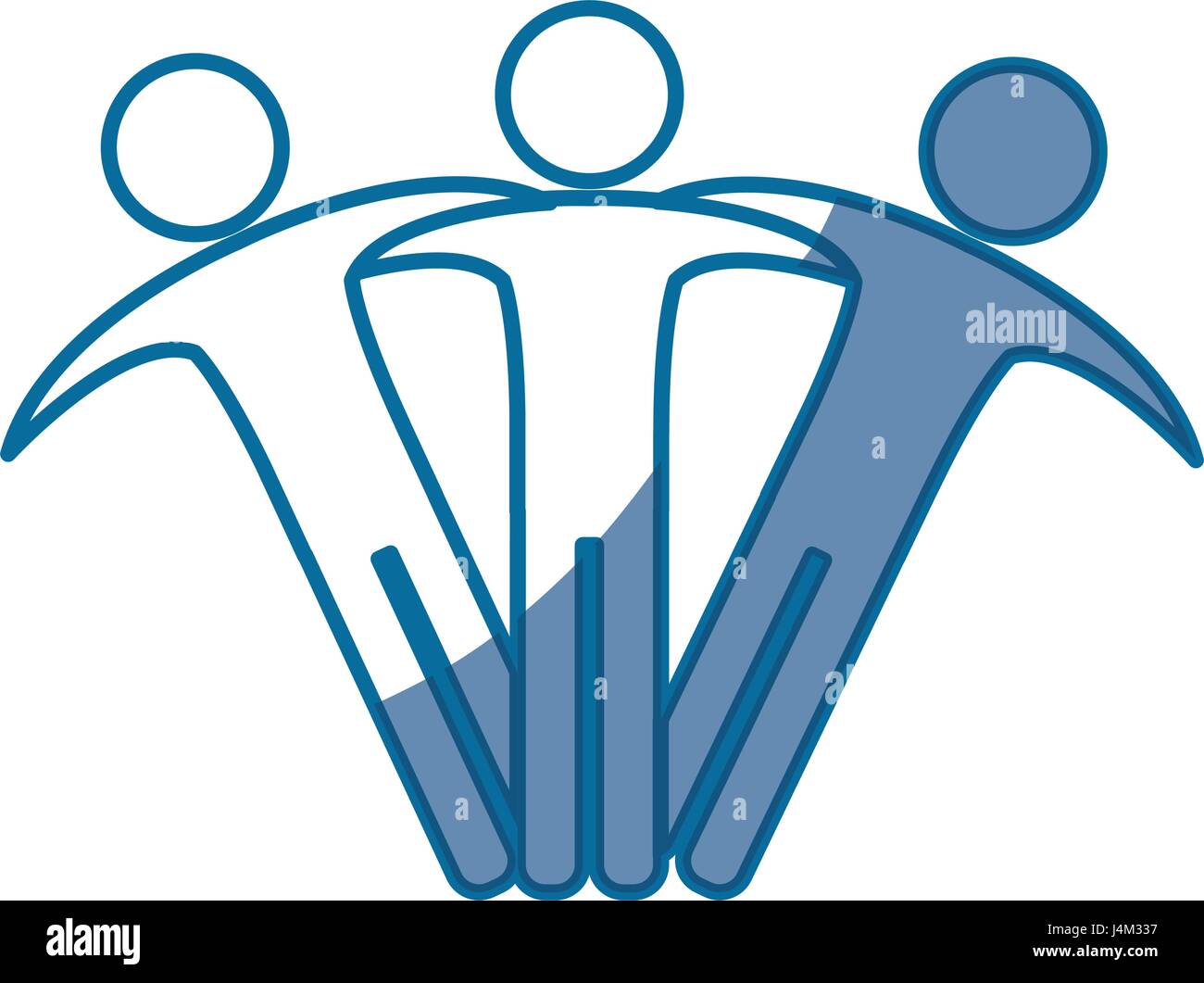 Teamwork abstract symbol Stock Vector Image & Art - Alamy
