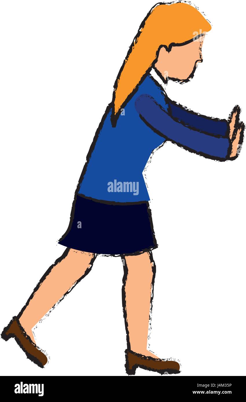 Pushing Stock Vector Images - Alamy