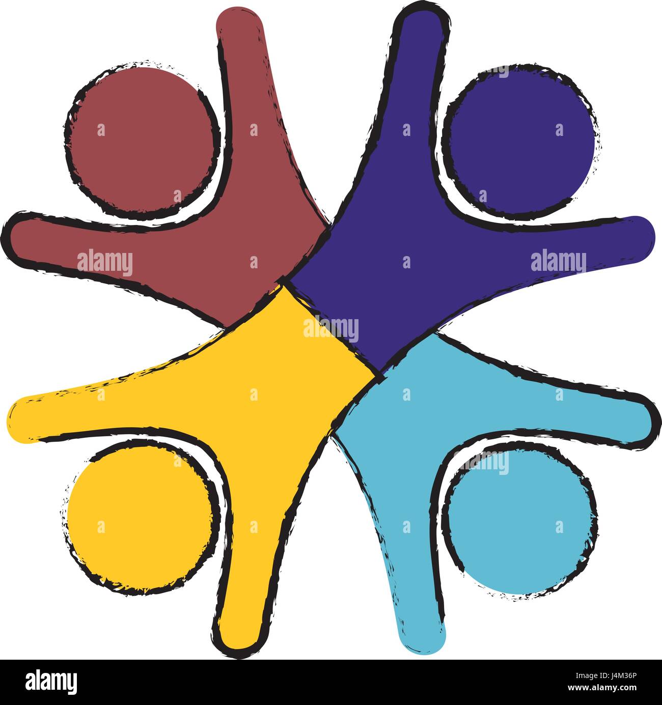 Teamwork abstract symbol Stock Vector Image & Art - Alamy