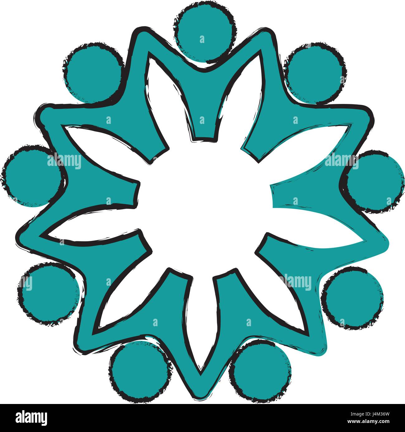 Teamwork abstract symbol Stock Vector Image & Art - Alamy