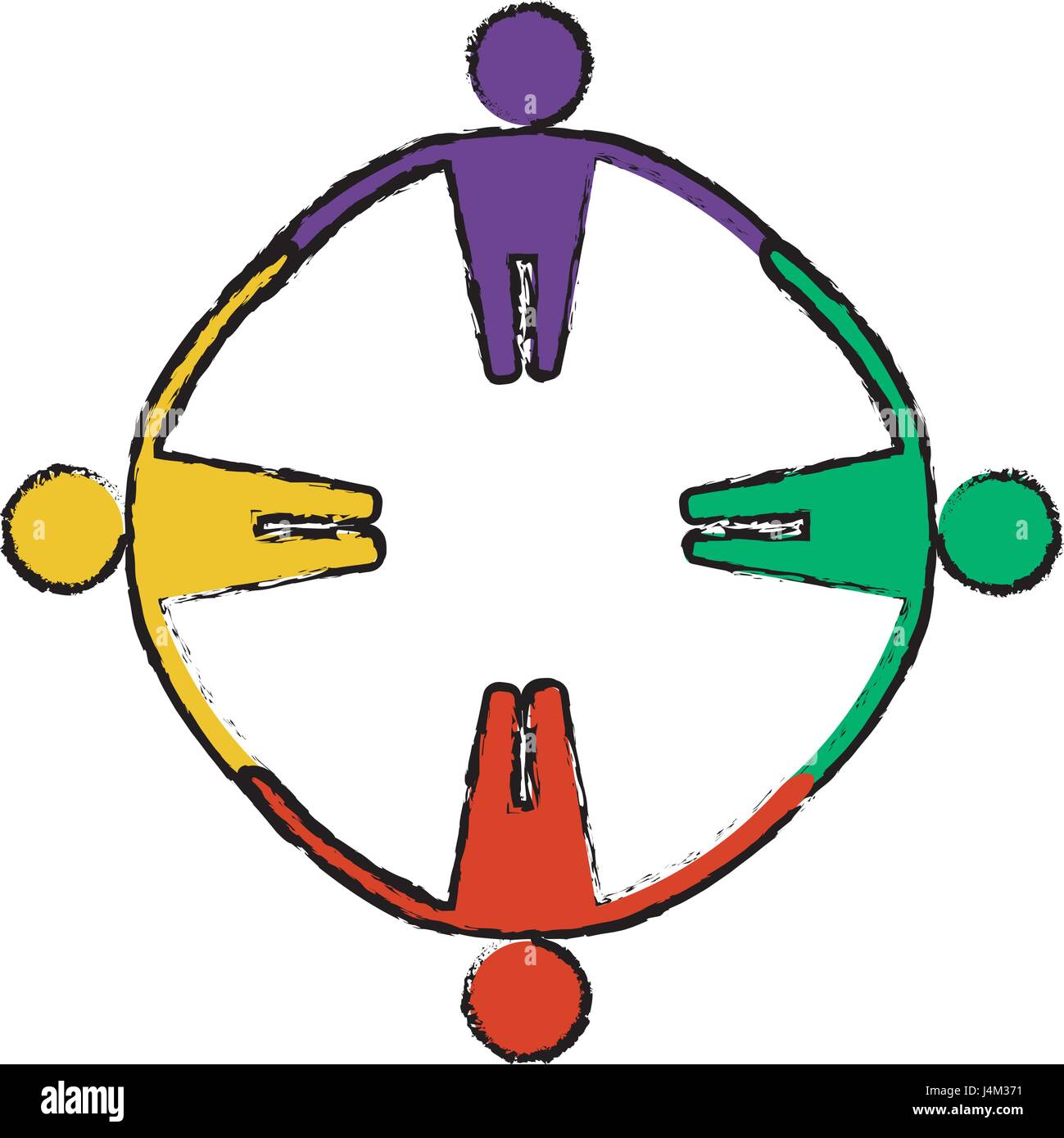 Teamwork abstract symbol Stock Vector Image & Art - Alamy