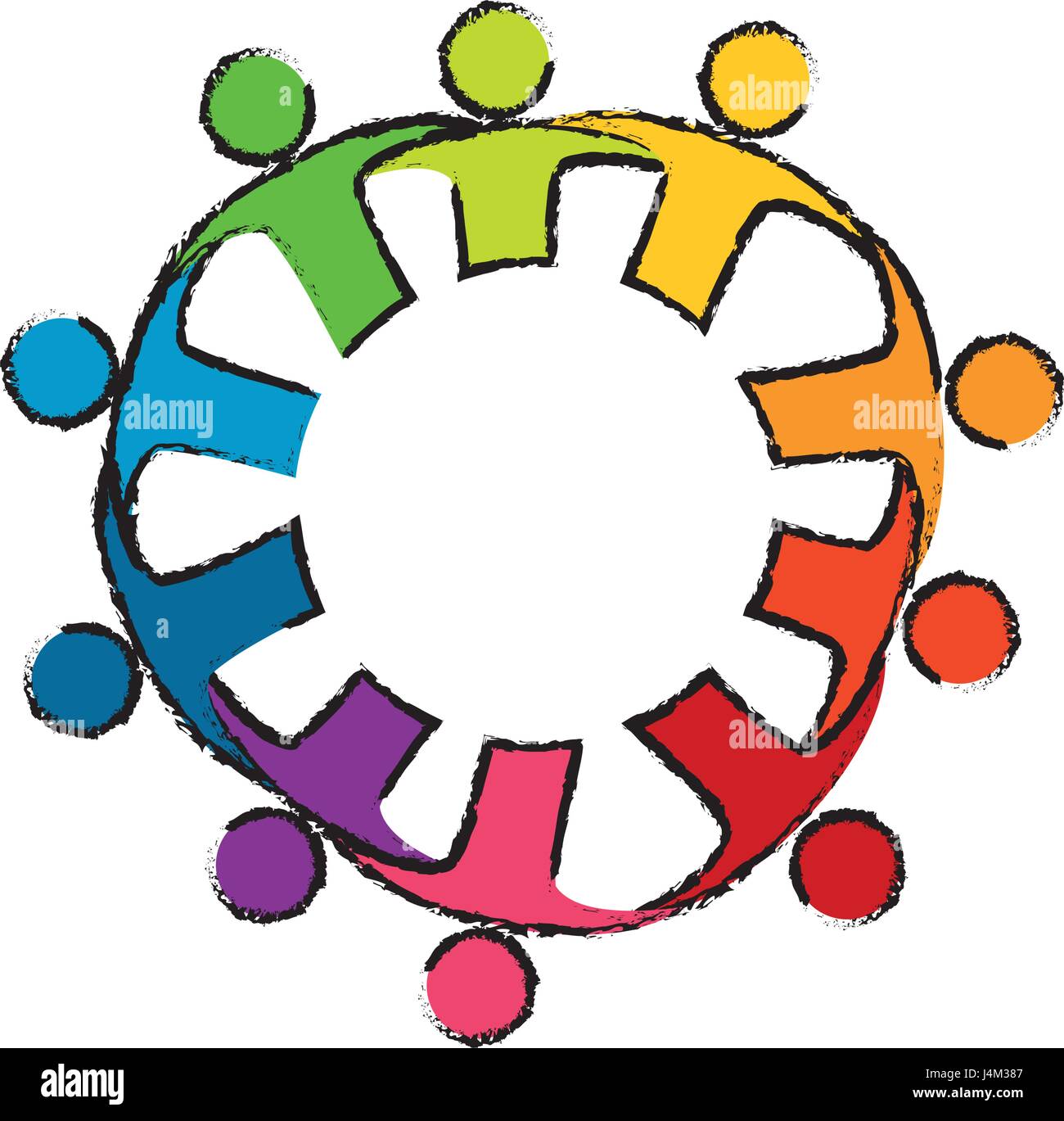 Teamwork abstract symbol Stock Vector Image & Art - Alamy