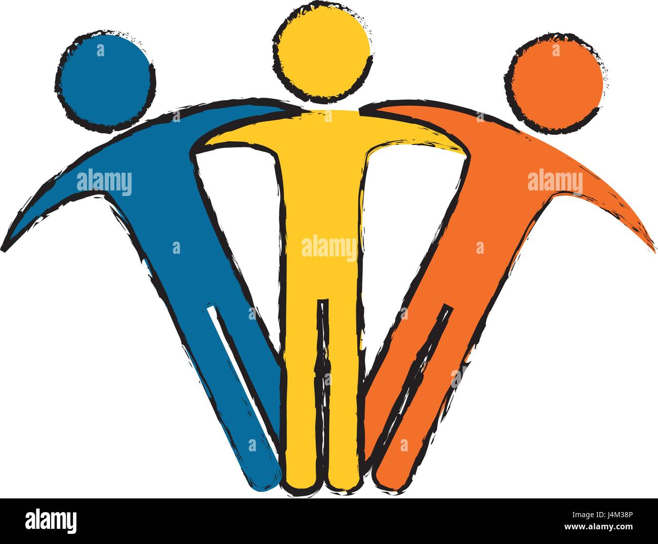 Teamwork abstract symbol Stock Vector Image & Art - Alamy