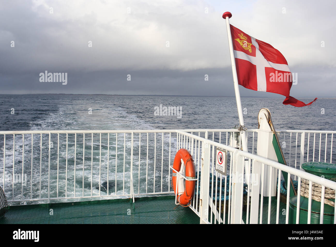 Ferry with Danish flag Aero Island, Denmark Stock Photo - Alamy