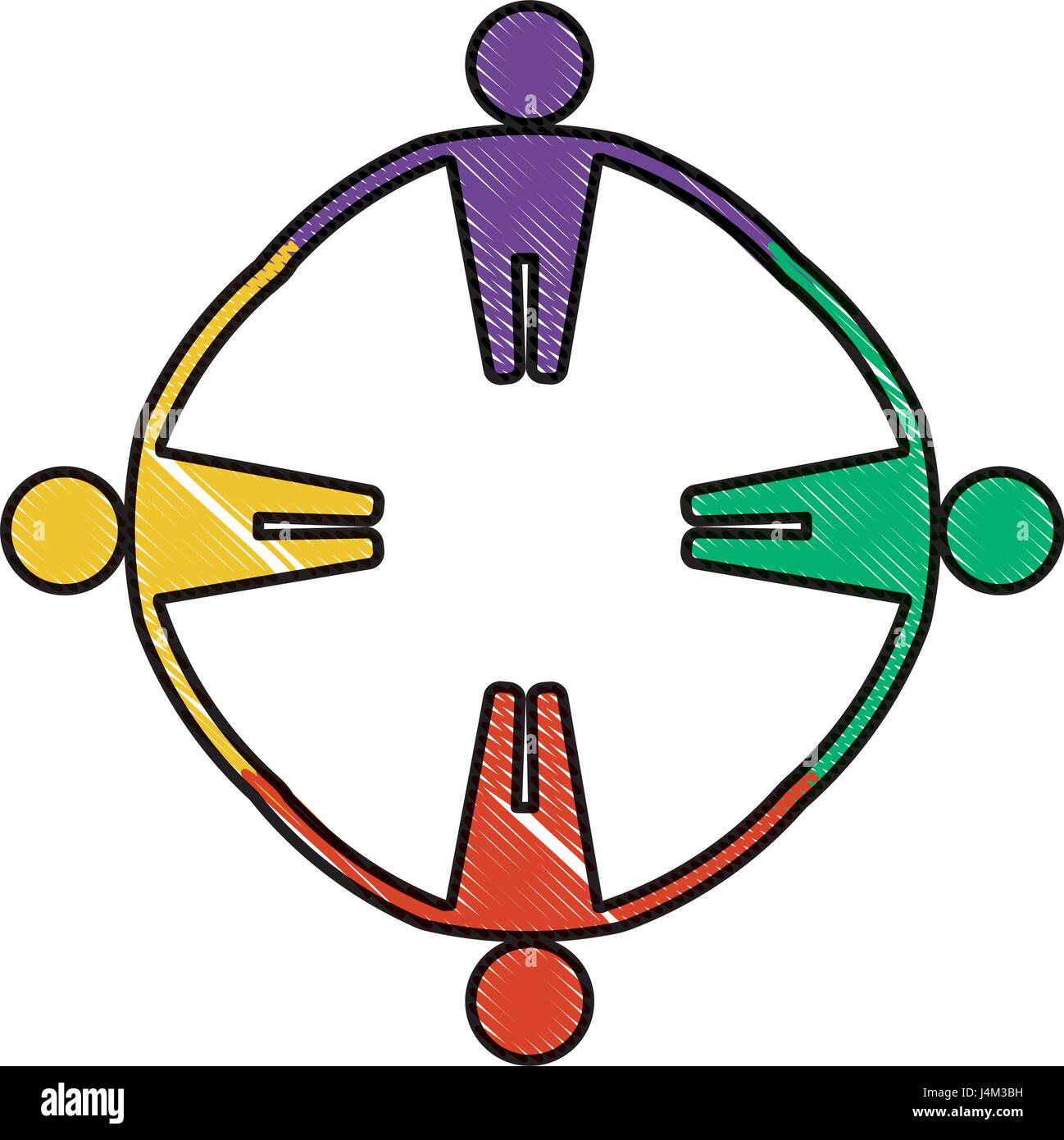 Teamwork abstract symbol Stock Vector Image & Art - Alamy