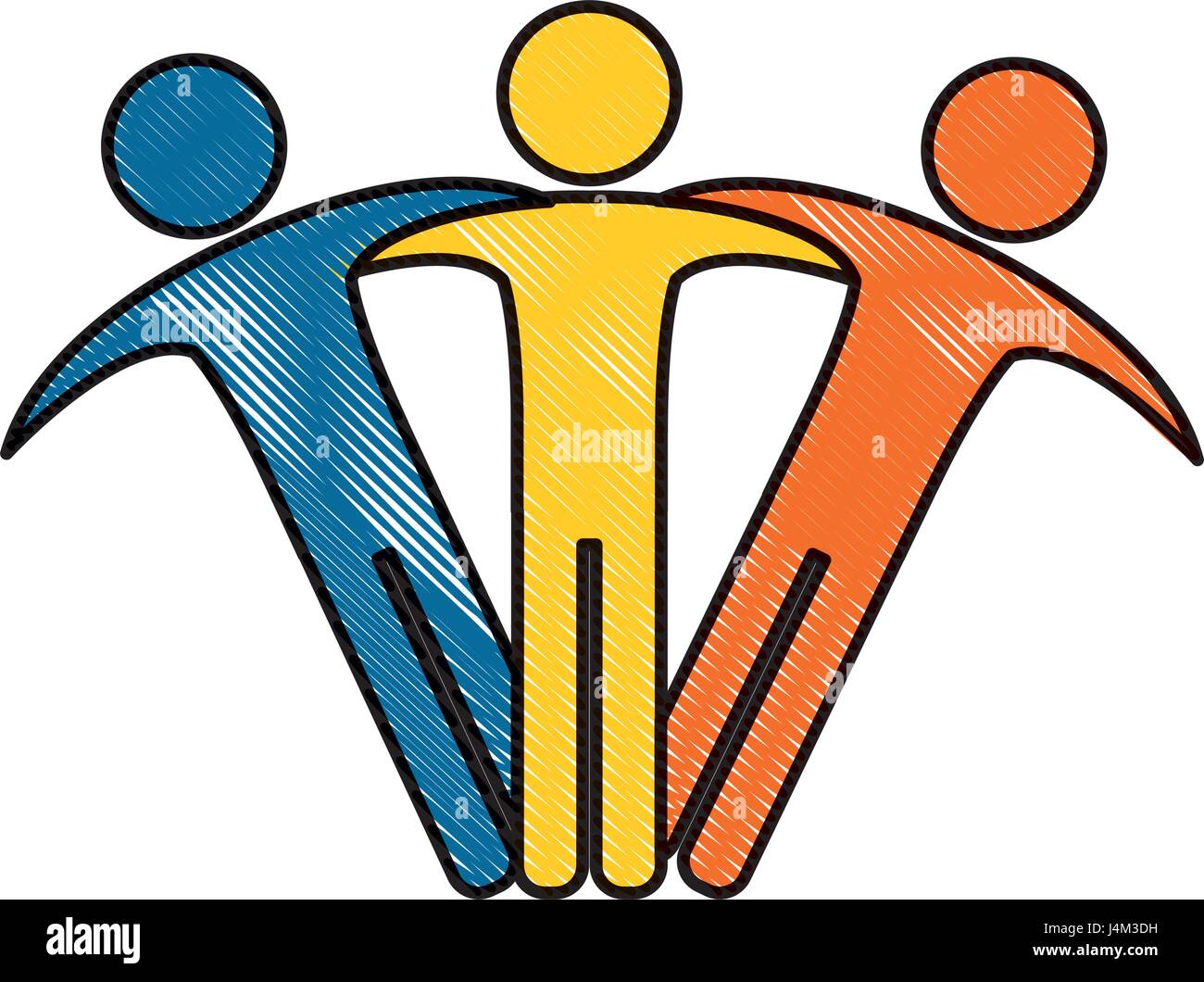 Teamwork abstract symbol Stock Vector Image & Art - Alamy