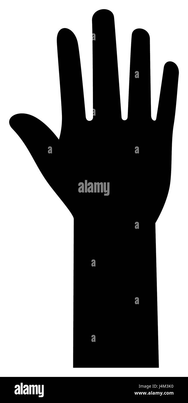 Hand up symbol Stock Vector Image & Art - Alamy