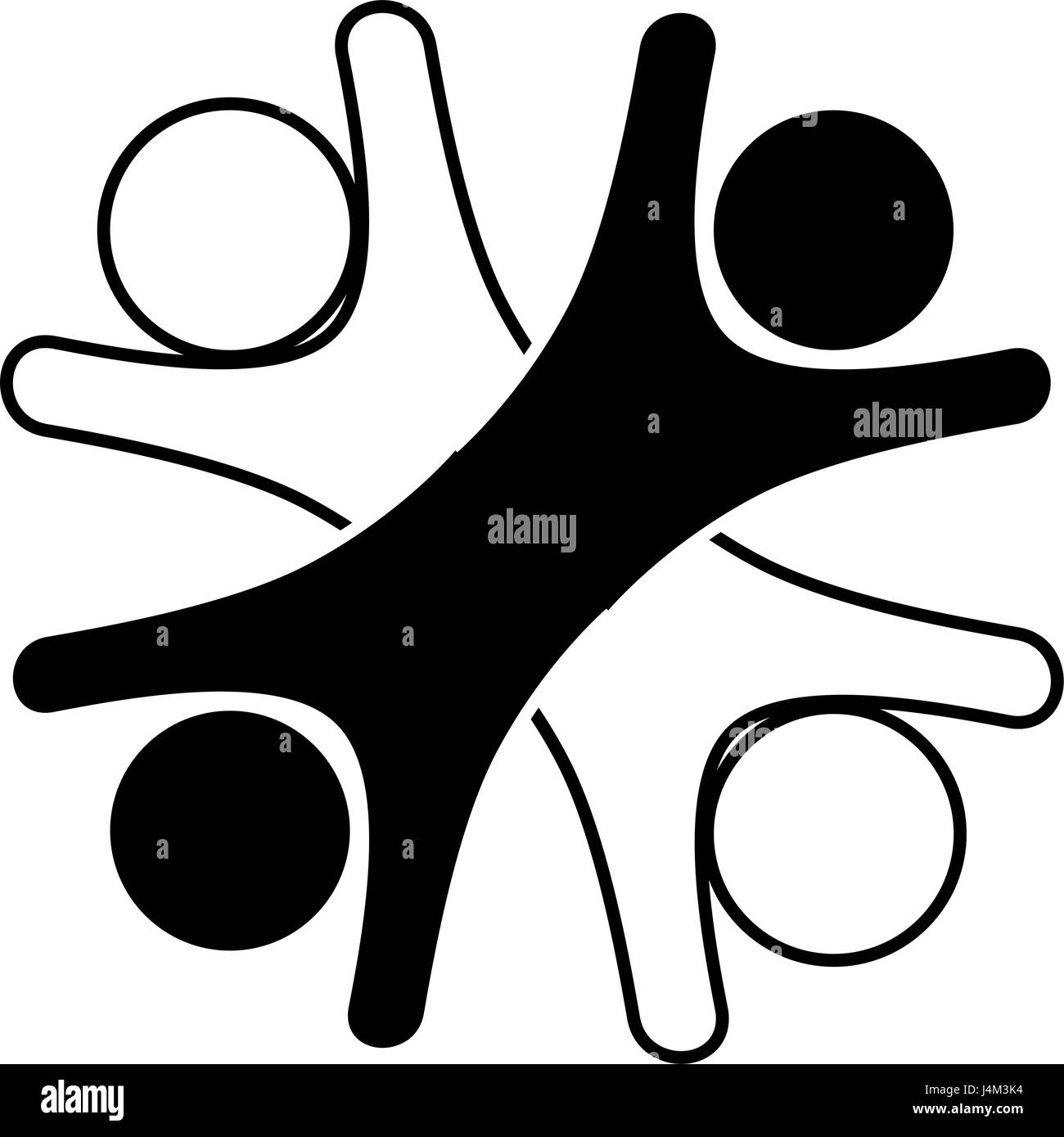 Teamwork abstract symbol Stock Vector Image & Art - Alamy