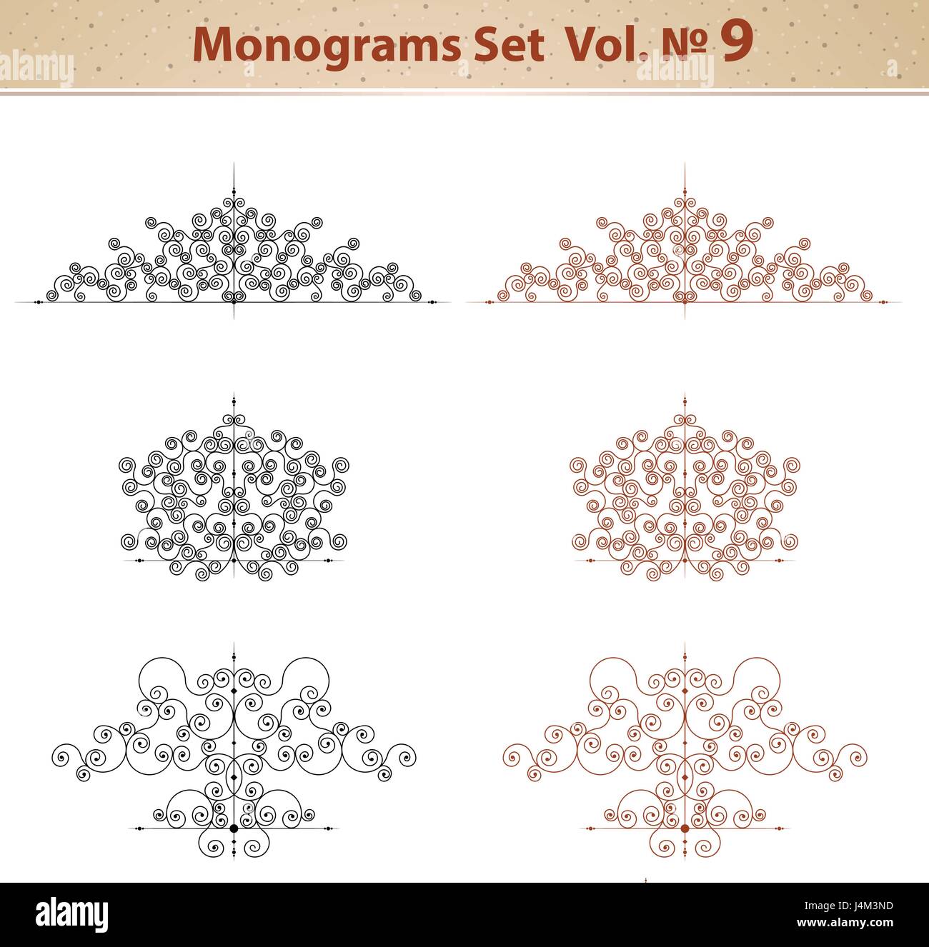 Set of ornate patterns in retro style Stock Vector Image & Art - Alamy