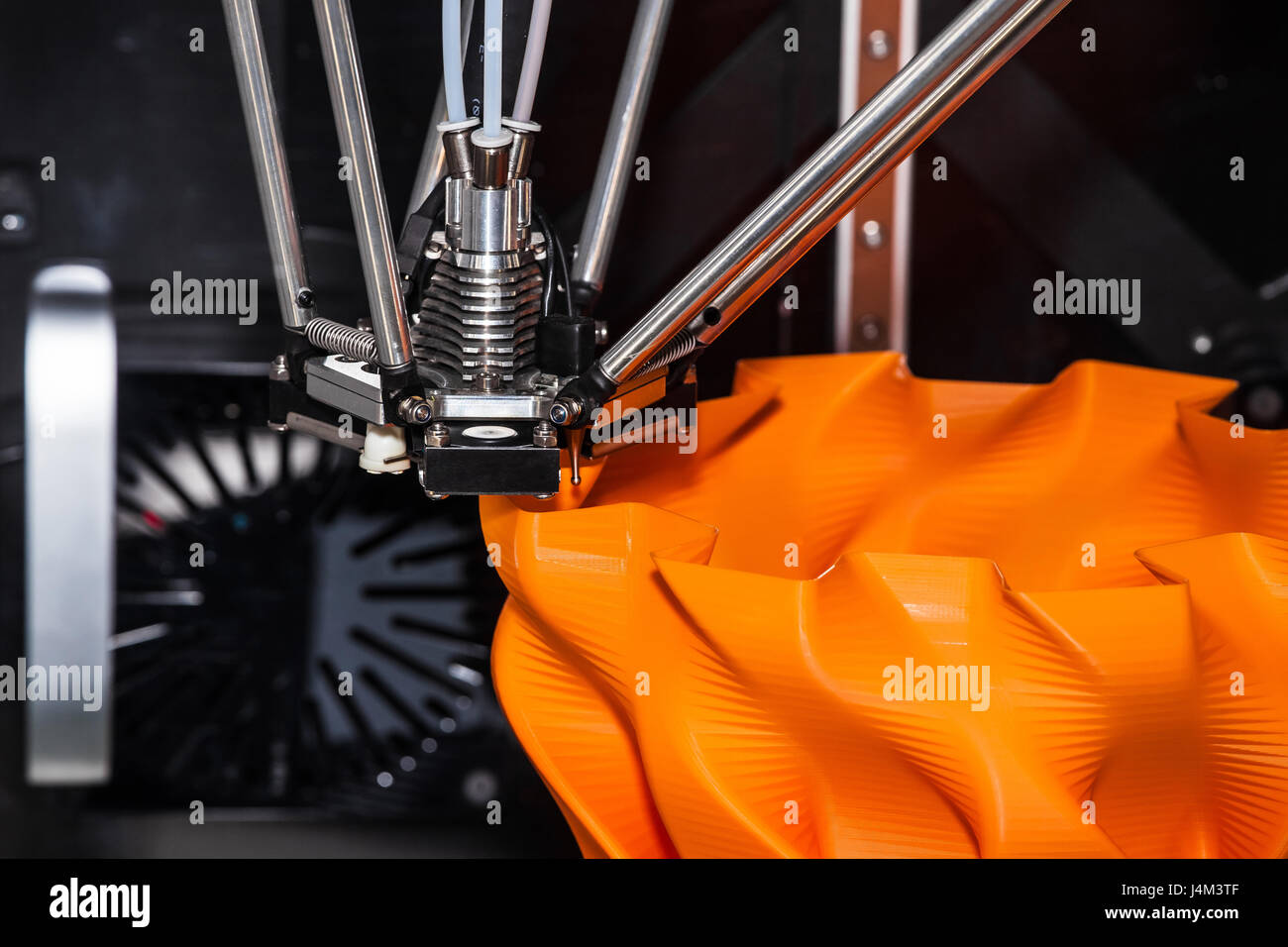 3d printing technology, three-dimensional printer close up Stock Photo ...