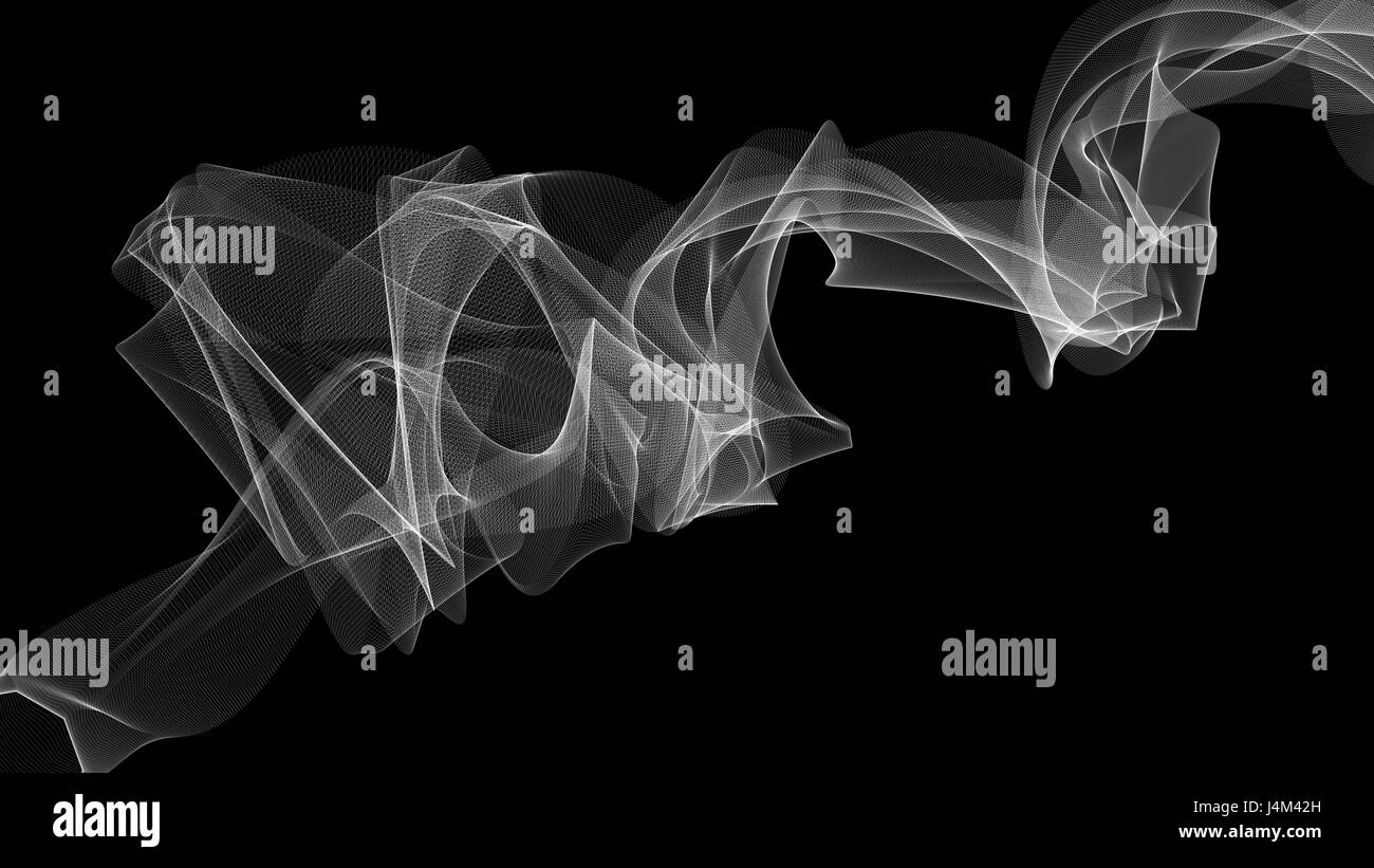3D rendered veil on the wind looks like smoke Stock Photo - Alamy
