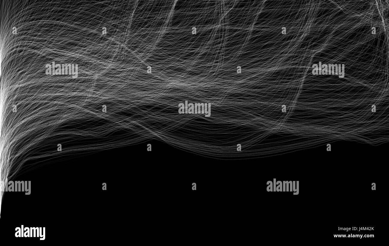 3D rendered veil on the wind looks like hairs Stock Photo - Alamy
