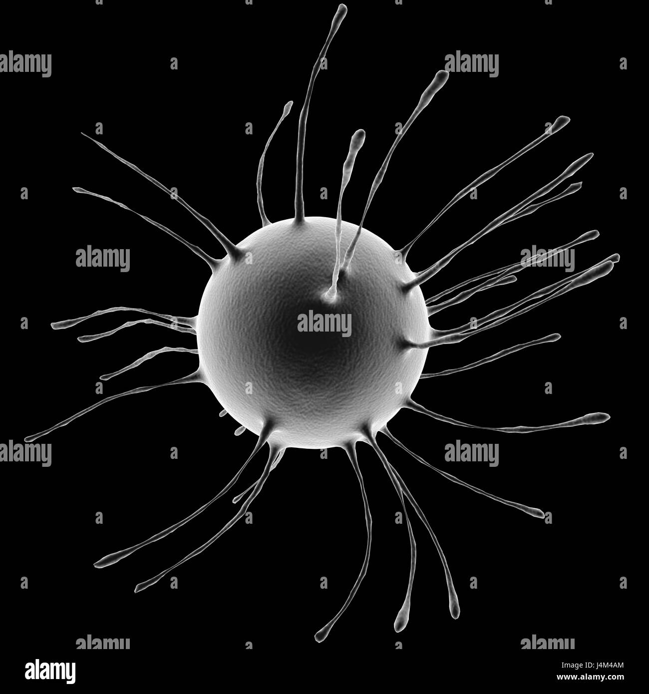 3D illustration of microbiology molecule object on white background ...