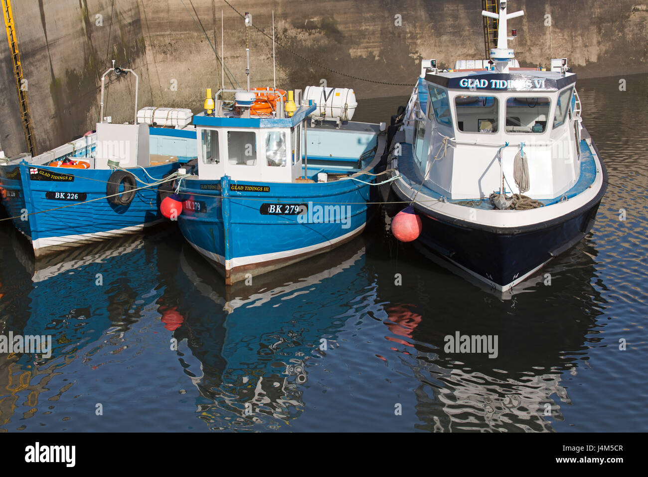 Seahouses Harbour Fishing Boats Northumberland Stock Photos & Seahouses ...