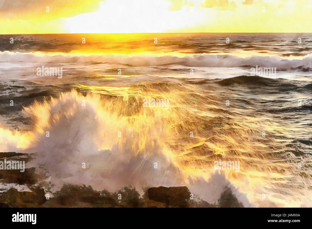 Atlantic ocean water paintings hi-res stock photography and images - Alamy