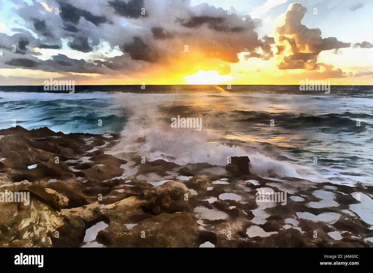 Atlantic ocean water paintings hi-res stock photography and images - Alamy