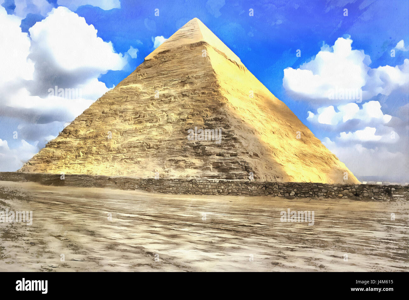 Ancient egypt pyramids painting hi-res stock photography and images - Alamy