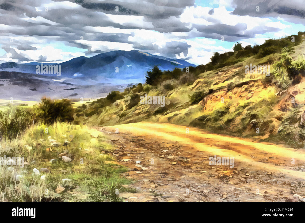 Georgian landscape painting hi-res stock photography and images - Alamy