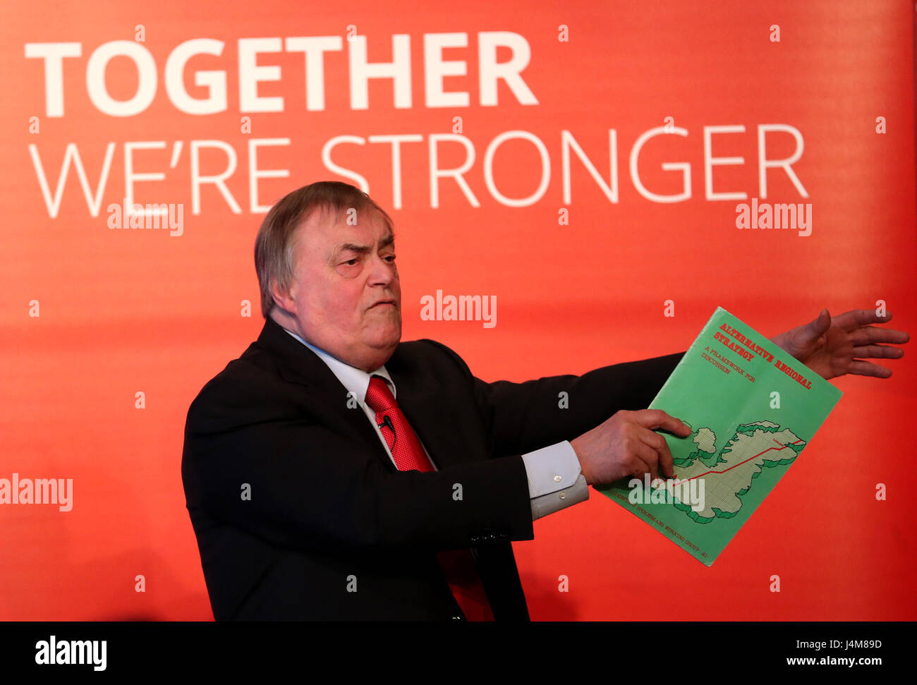 Former deputy prime minister Lord Prescott delivers a speech at a ...