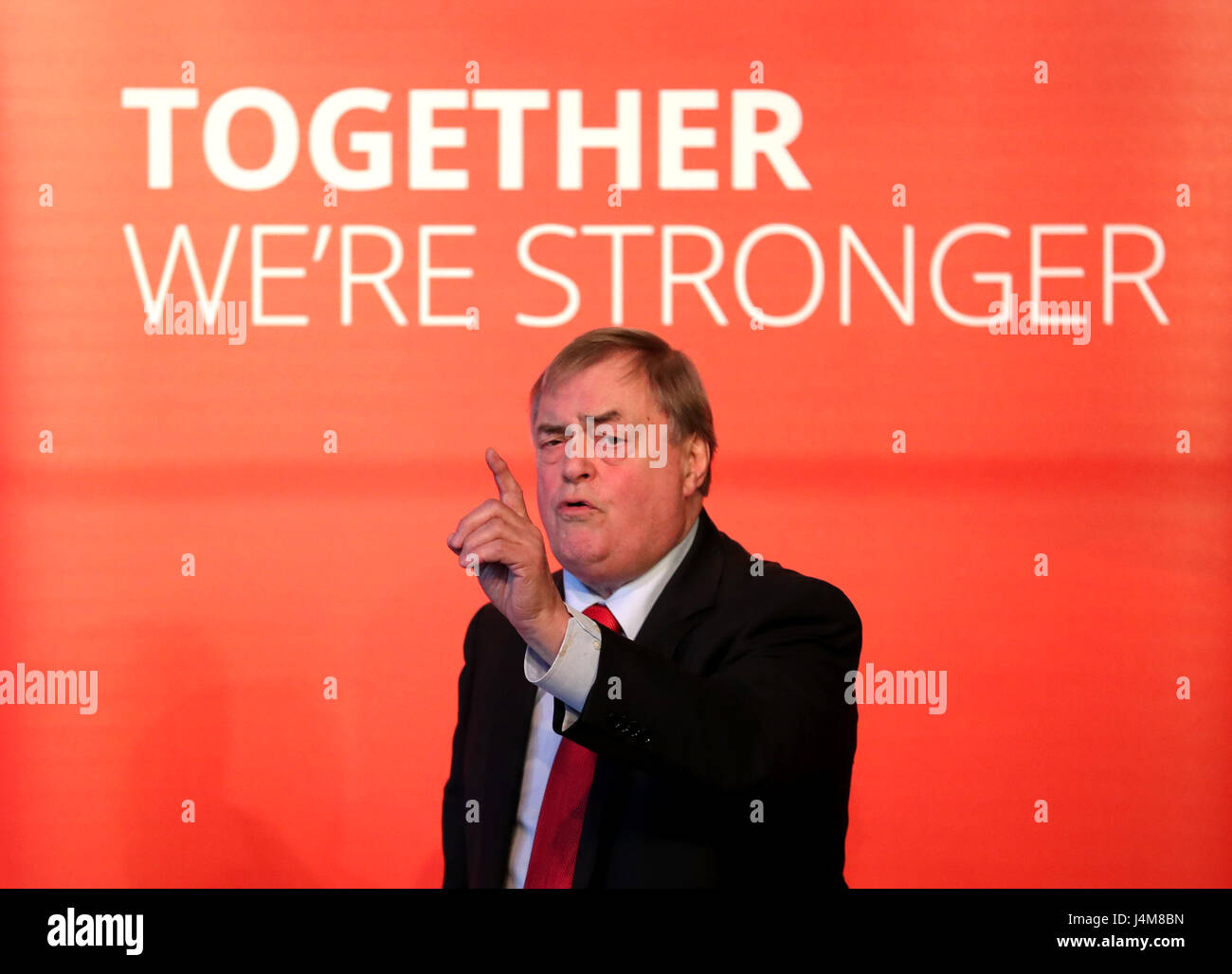 Former deputy prime minister Lord Prescott delivers a speech at a ...