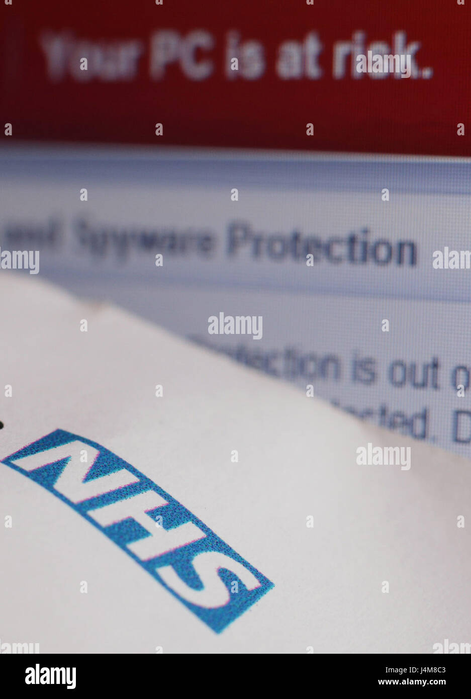 A patient appointment letter from an NHS hospital, next to a virus and ...