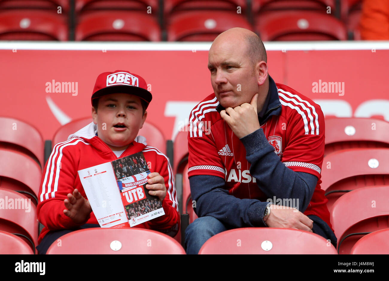 Fans in the stands during the Premier League match at the Riverside ...