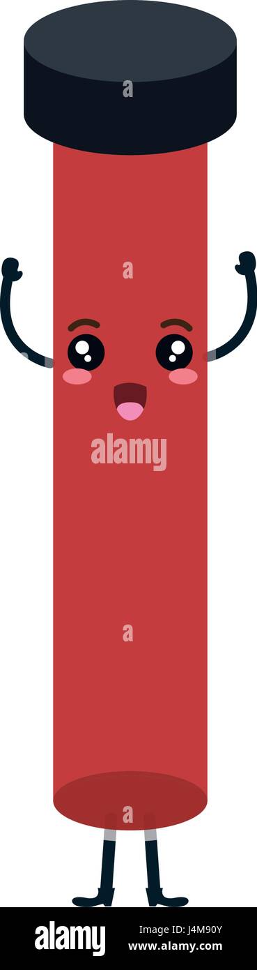 tube test with blood comic character Stock Vector Image & Art - Alamy
