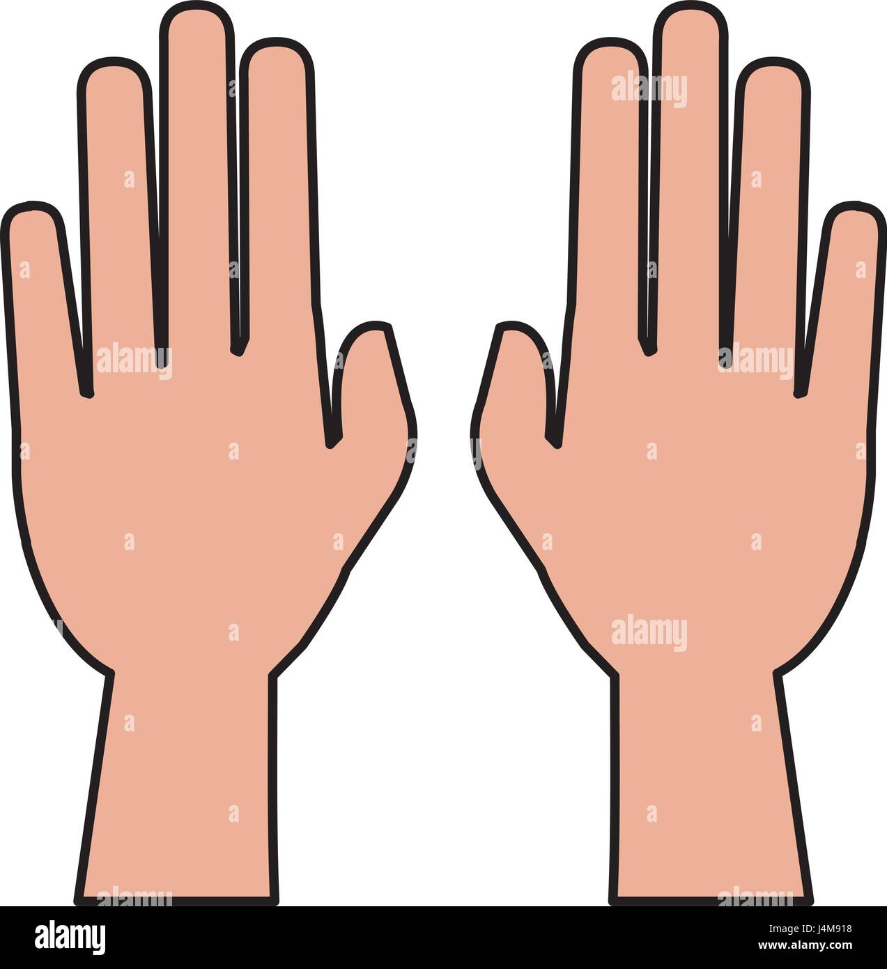 hands human raised icon Stock Vector Image & Art - Alamy