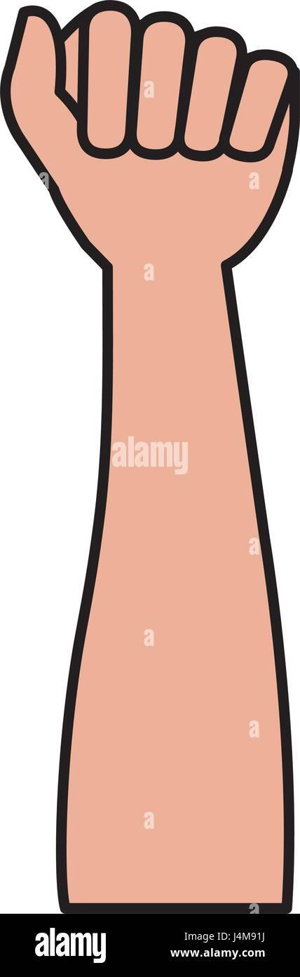 hand human raised icon Stock Vector Image & Art - Alamy