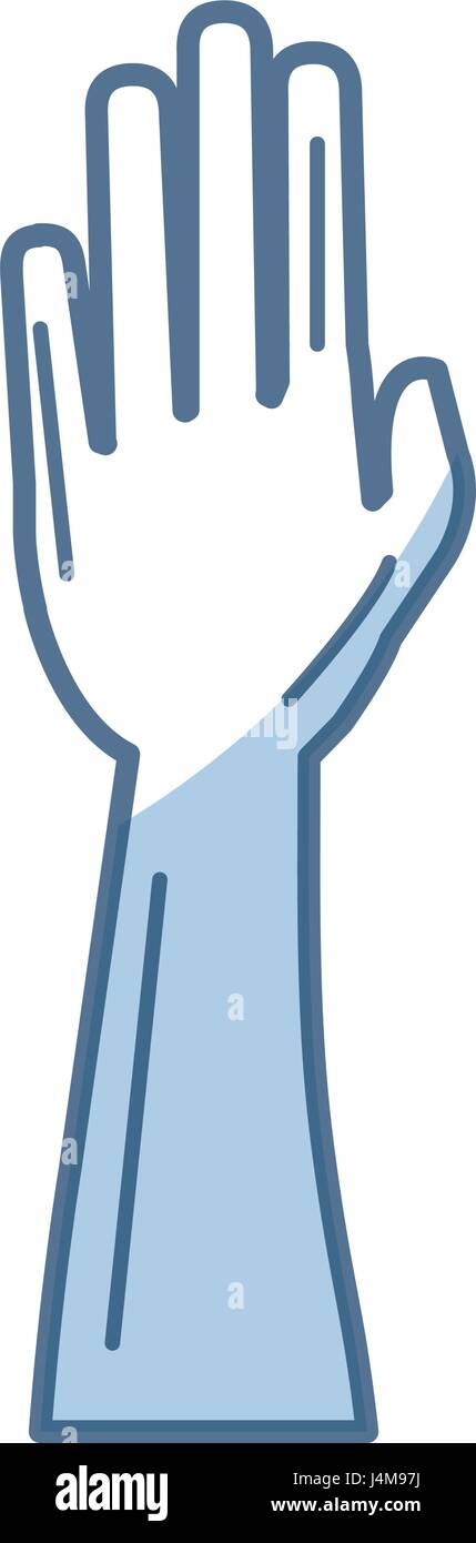 hand human raised icon Stock Vector Image & Art - Alamy