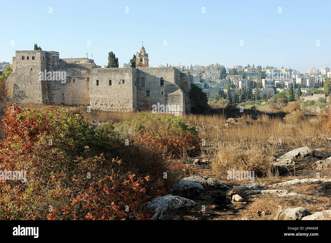 Christian monastery in the park in Jerusalem, Israel Stock Photo - Alamy