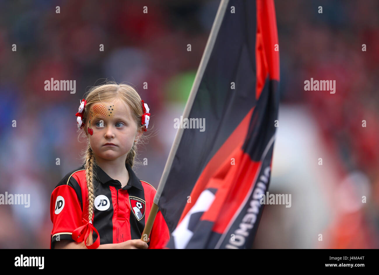 A young Bournemouth mascot during the Premier League match at the ...