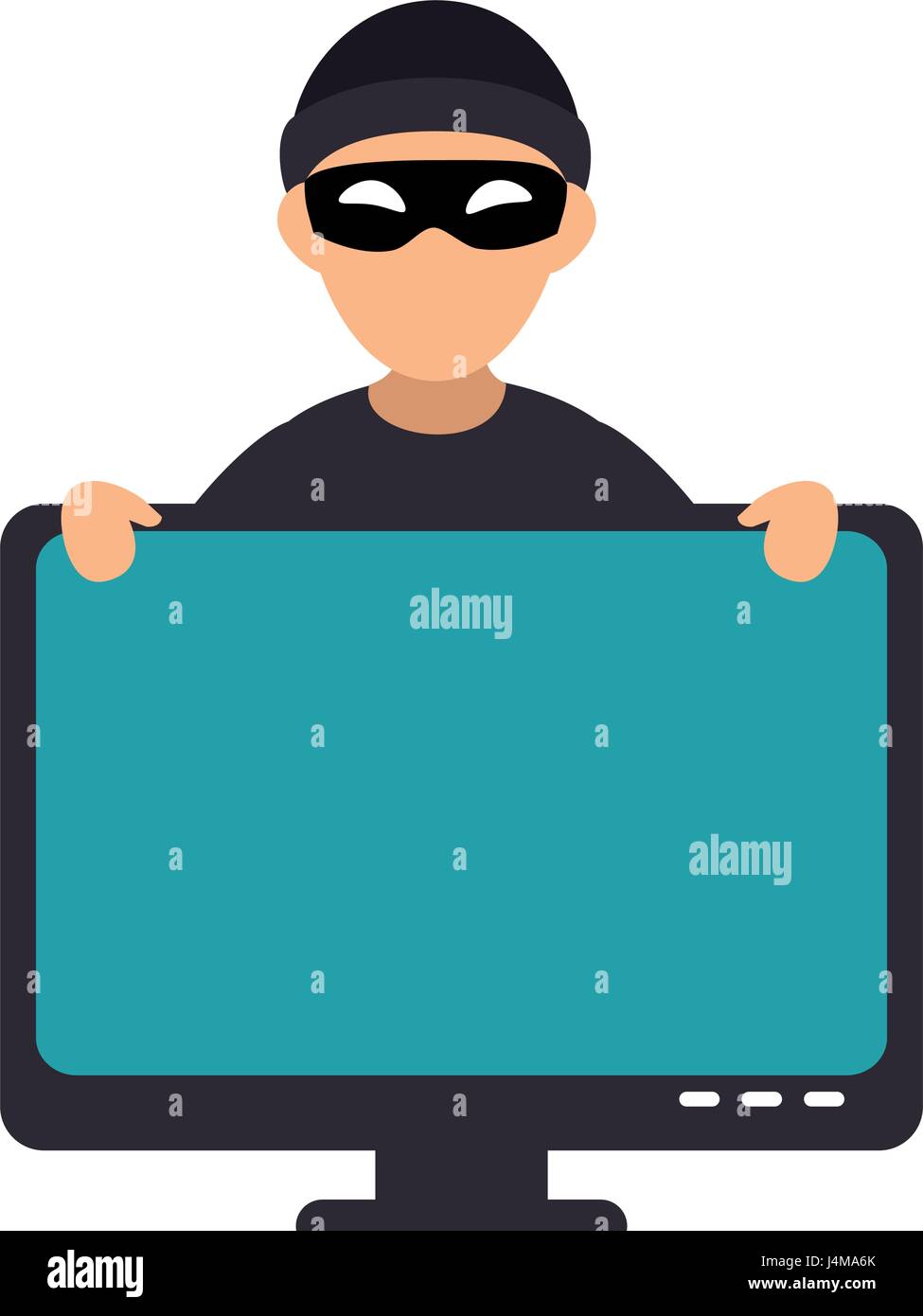 Hacker with computer avatar character Stock Vector Image & Art - Alamy