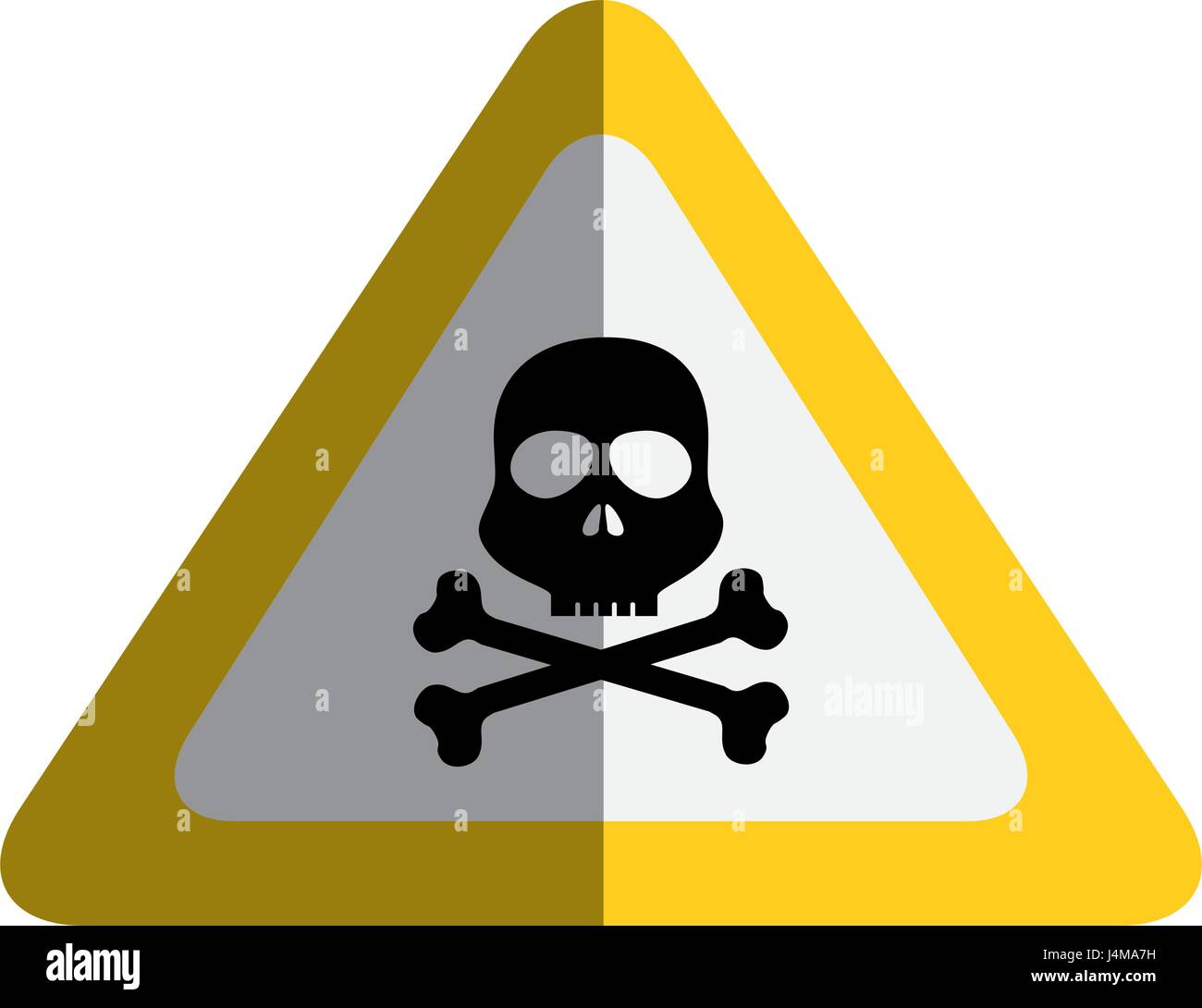sign with skull danger alert icon Stock Vector Image & Art - Alamy