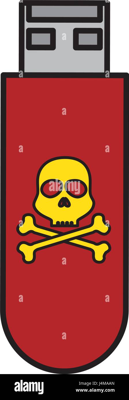 usb memory with skull Stock Vector Image & Art - Alamy