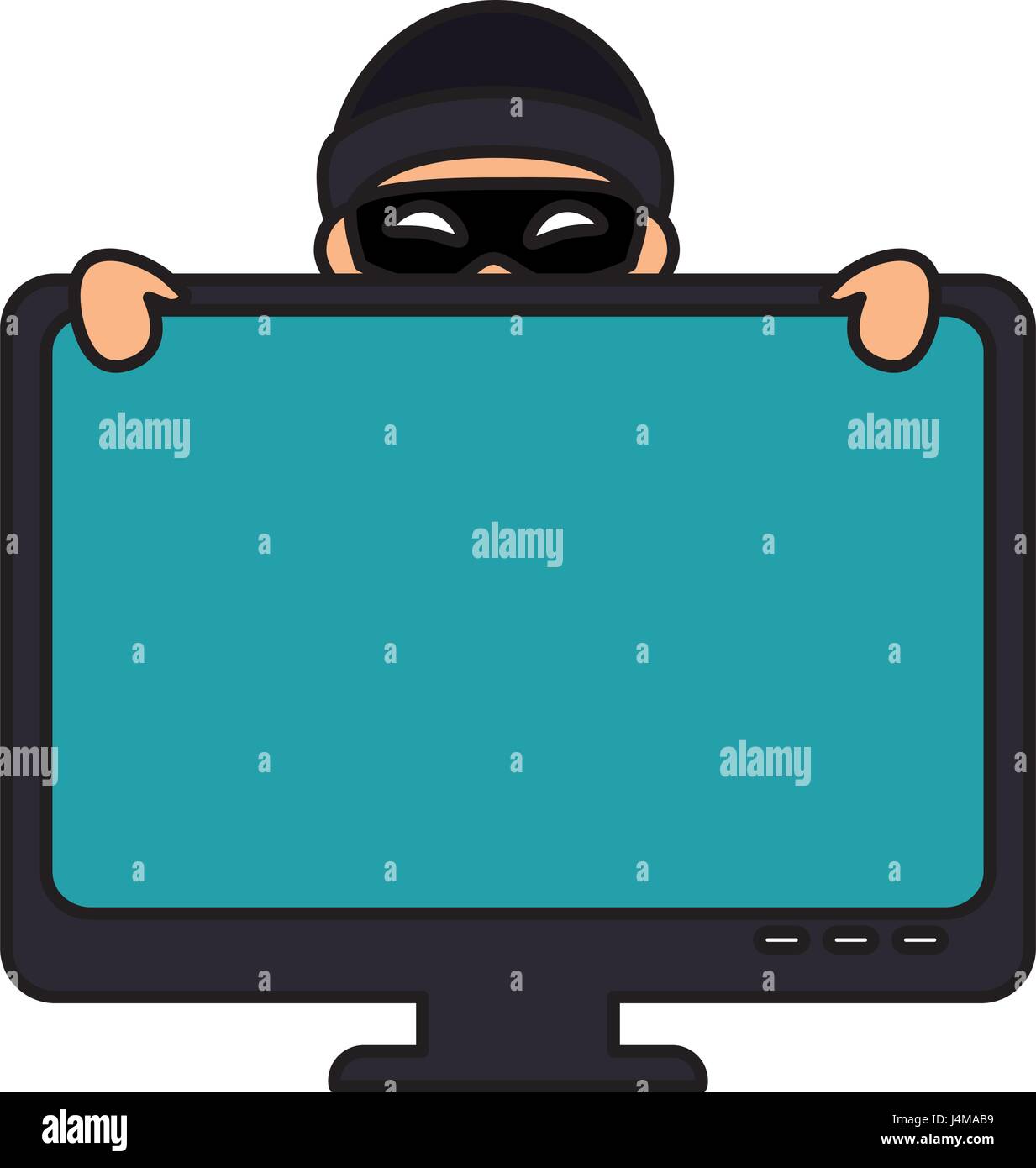 Hacker with computer avatar character Stock Vector Image & Art - Alamy