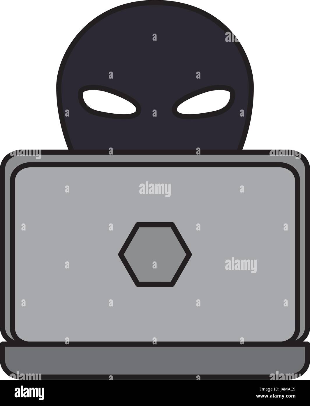 Hacker with computer avatar character Stock Vector Image & Art - Alamy