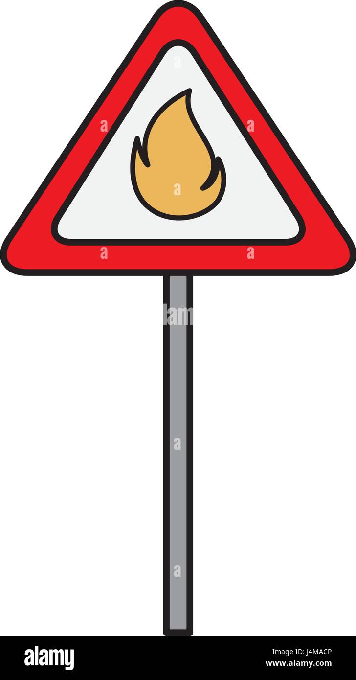 signal with fire flame isolated icon Stock Vector Image & Art - Alamy