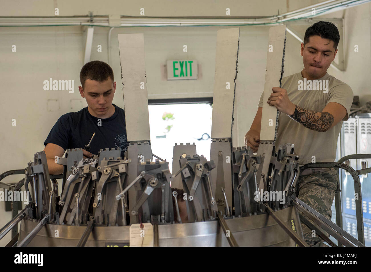 U.S. Air Force Airmen 1st Class Jacob Bolanos and David Loveless, 18th ...