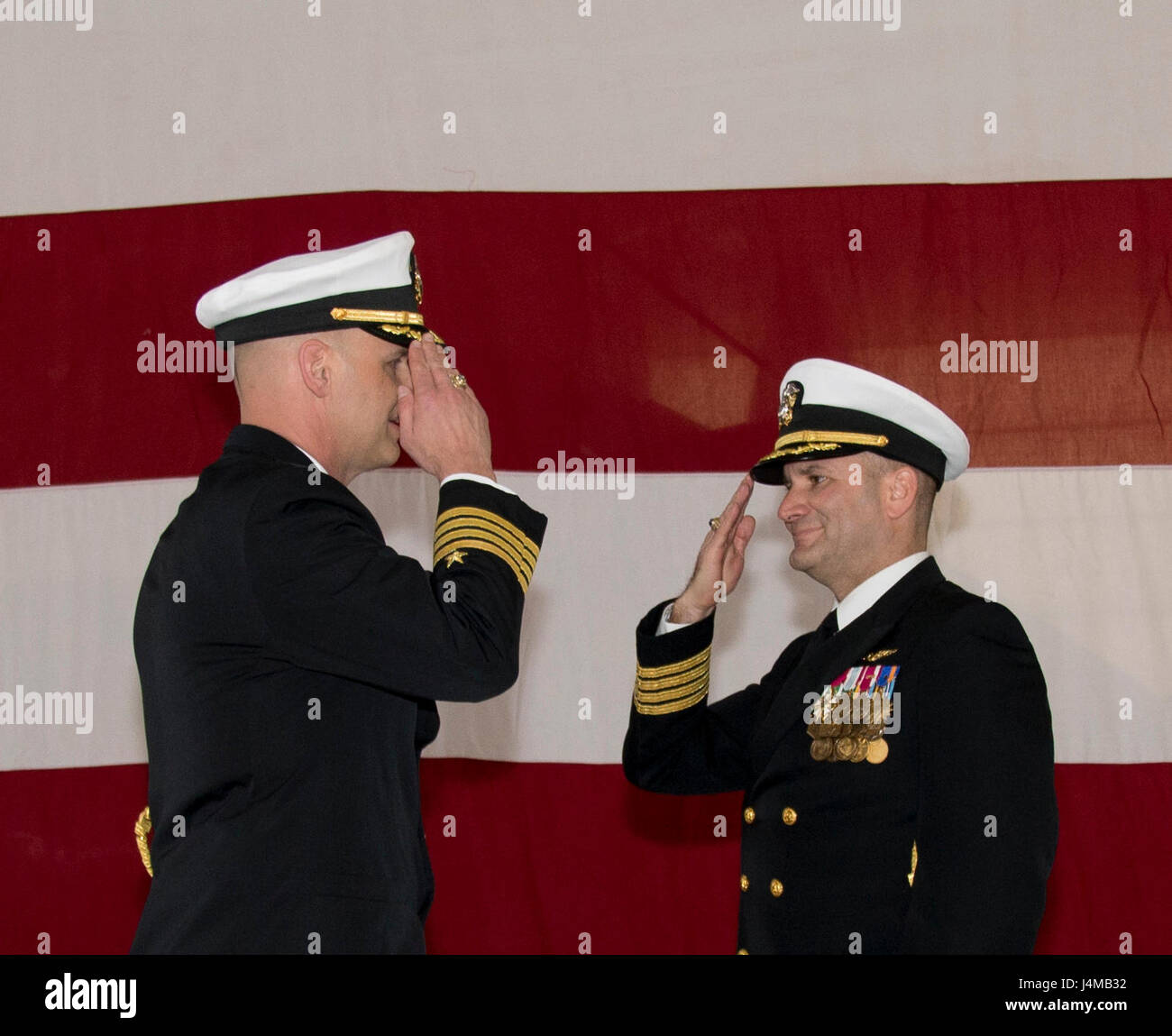 OAK HARBOR, Wash. (Nov. 10, 2016) Capt. Robert W. Patrick, right ...