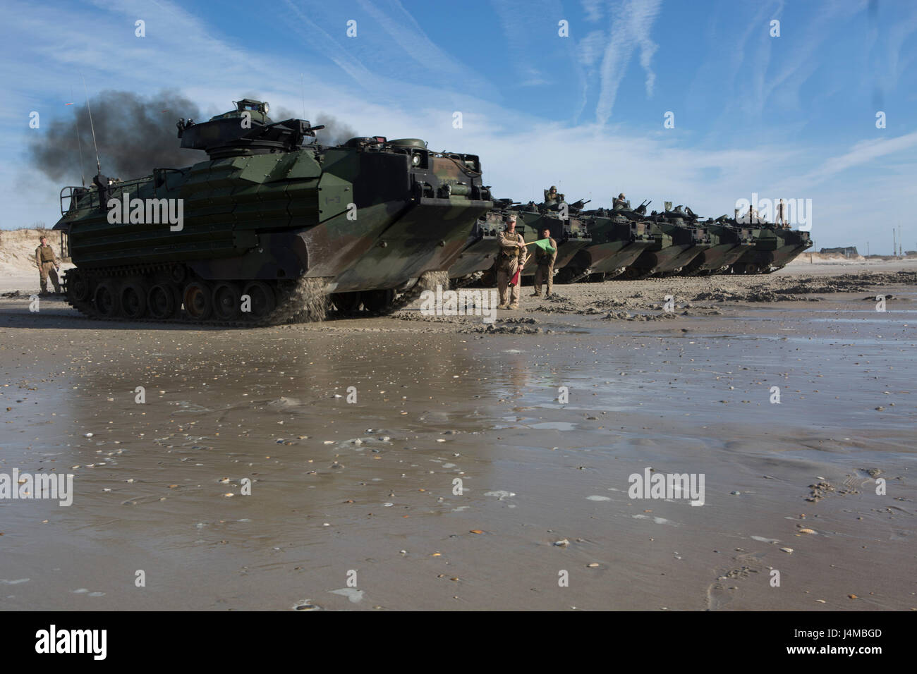 U.S. Marines with 2nd Platoon, Alpha Company, 2nd Assault Amphibian ...