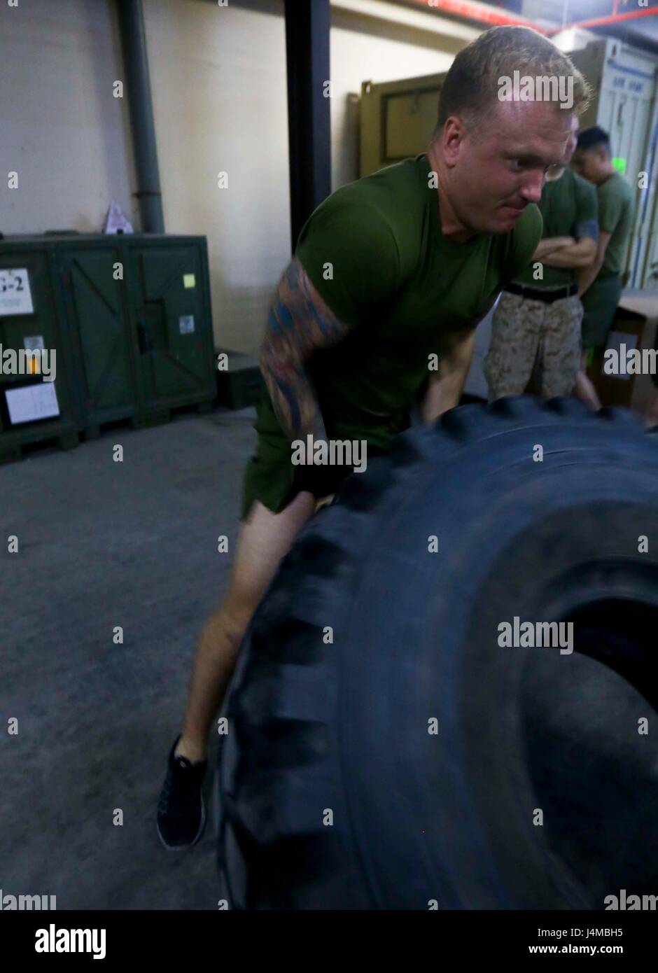 U.S. Marine Sgt. Mark Moldovan, a watch chief with Naval Amphibious ...
